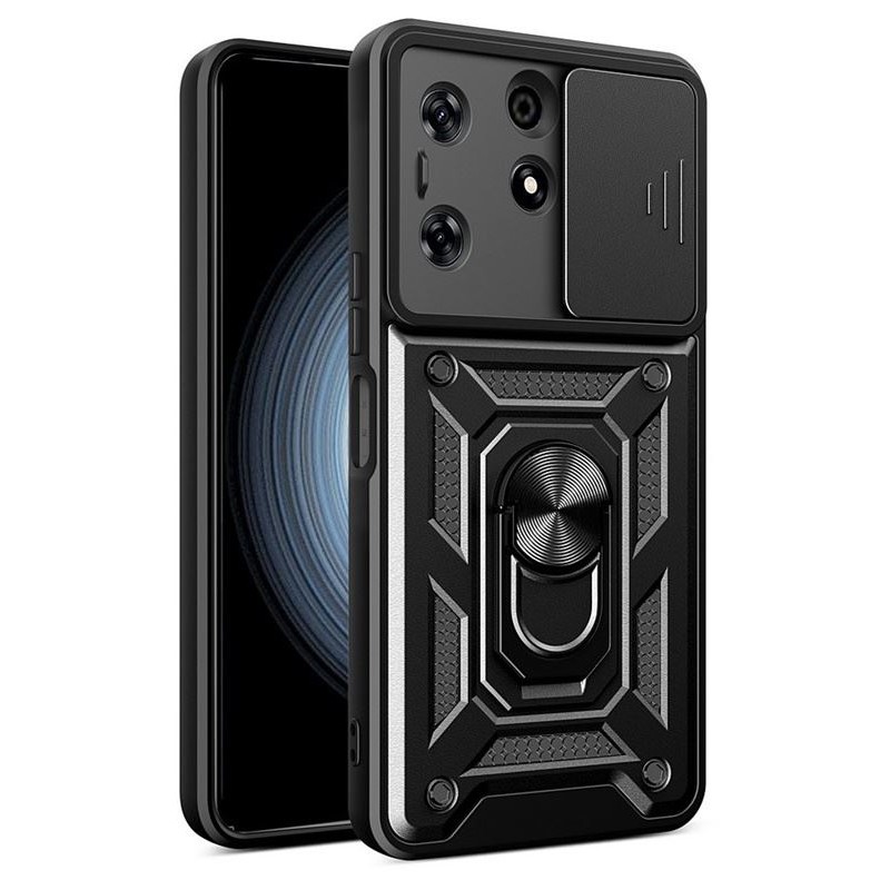 Tecno Spark 10 Pro etui, CAMSHIELD ring czarne, etui Tecno Spark 10 Pro ...